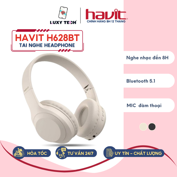 Tai Nghe Bluetooth Headphone HAVIT H628BT Bluetooth 5.1, Nghe Nhạc 8H - BH 12 Tháng | Shopee ...