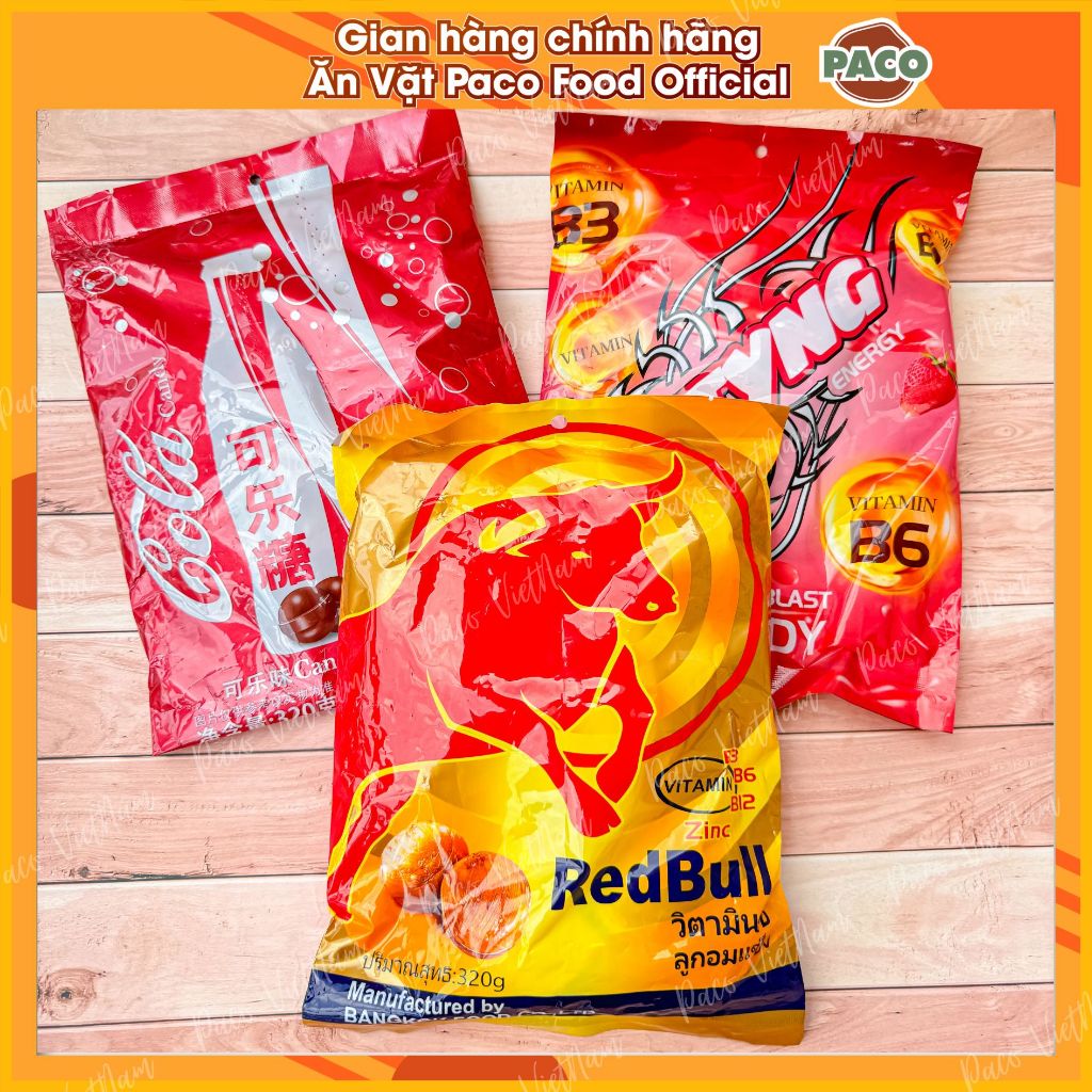 Kẹo Ngậm Vị Bò Húc Kẹo Ngậm Vitamin C Vị RedBull/Sting/Coca Cola Kẹo Bò ...