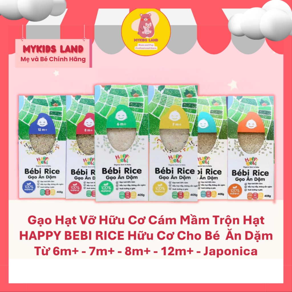 Gạo Hạt Vỡ Hữu Cơ Cám Mầm Trộn Hạt HAPPY BEBI RICE 405g - Mix Sẵn Hạt ...
