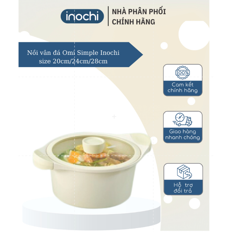 Nồi vân đá Omi Simple Inochi size 20cm/24cm/28cm | Shopee Việt Nam