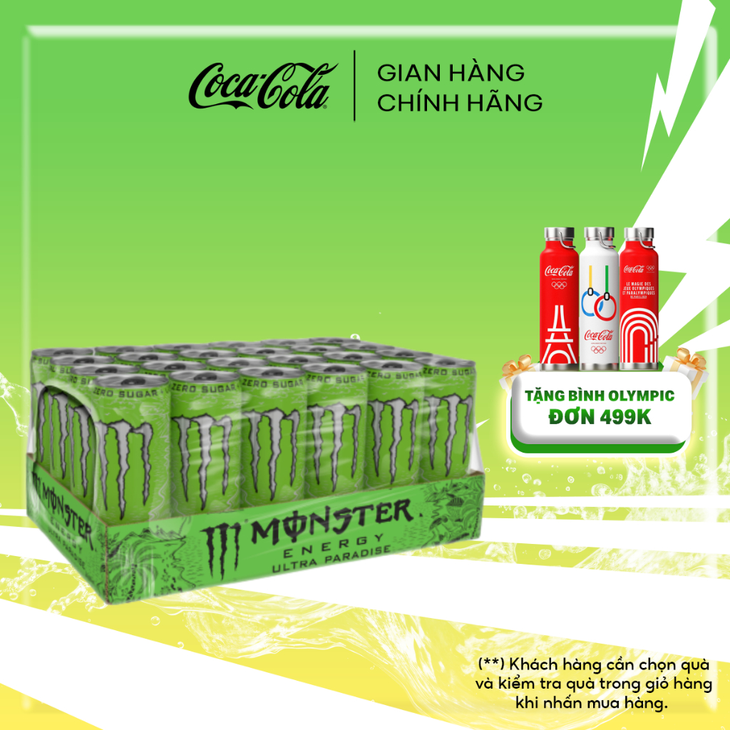 Lốc 24 Lon Nước Tăng Lực Giải Khát Monster Energy Ultra Paradise 355ml ...