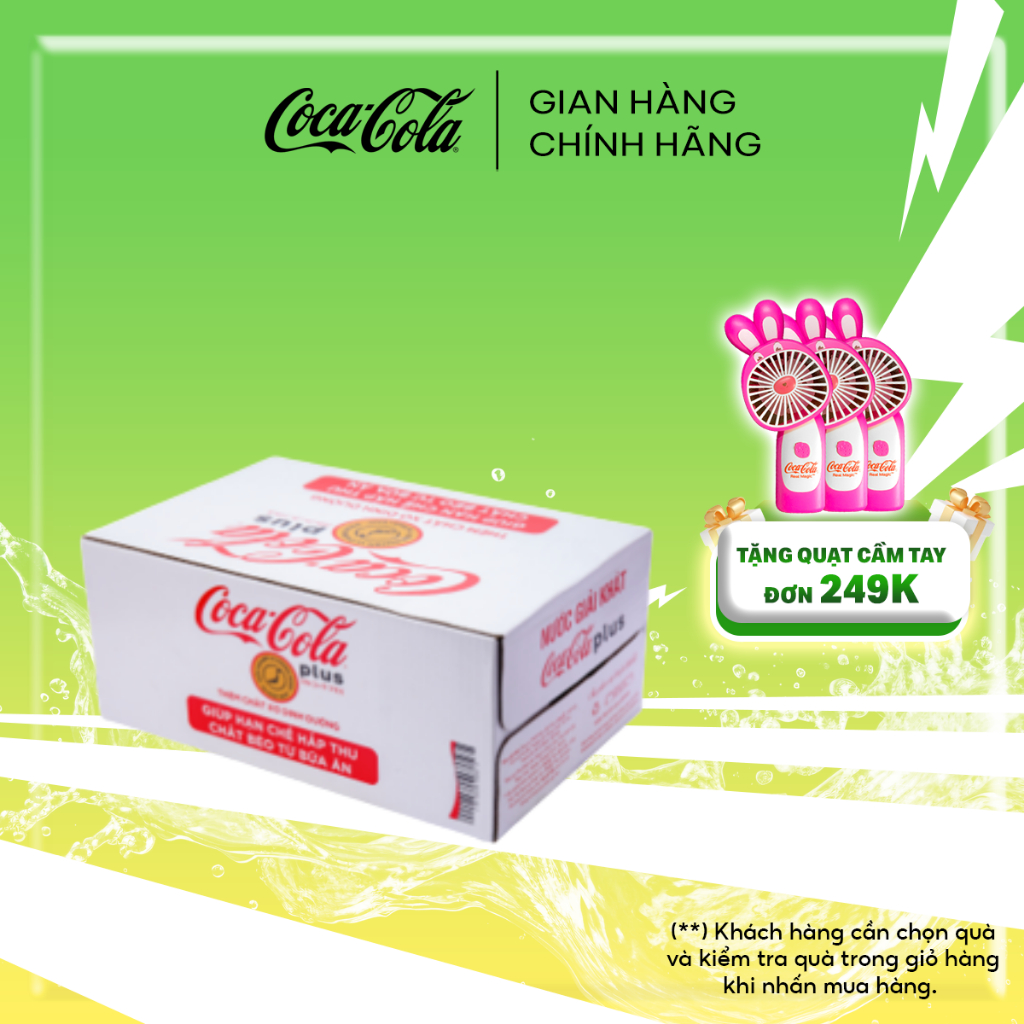 Thùng/Lốc 24 Lon Nước Ngọt Giải Khát Có Ga Coca-Cola Plus (Foshu) 320ml/Lon Coca-Cola Official ...