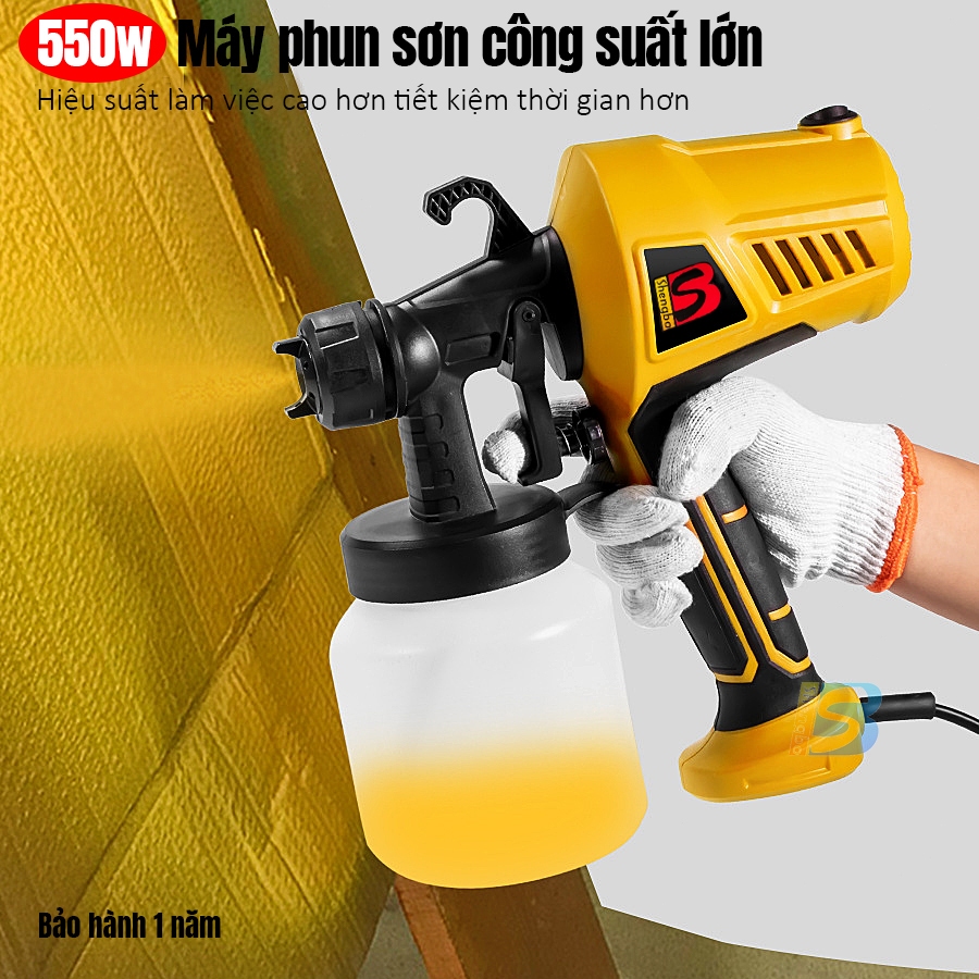 Máy Phun Sơn Cao Cấp Cầm Tay Công suất 550W S.úng Phun Sơn Dùng điện ...