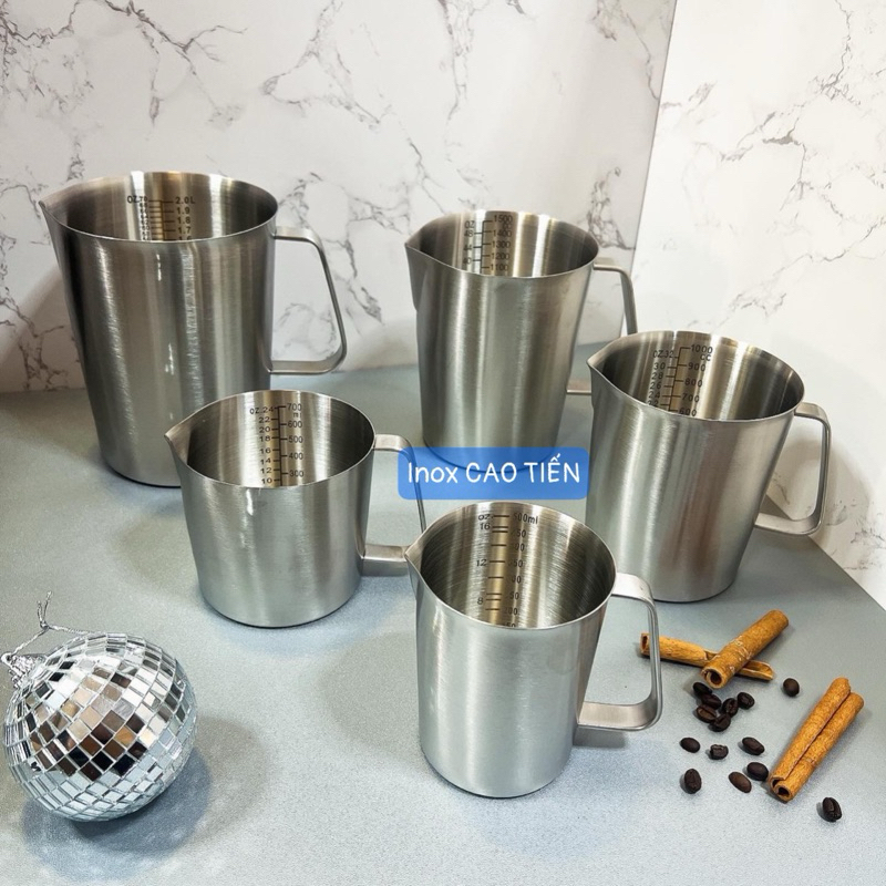Ca Inox 304 có vạch chia - Hàng loại 1 | Shopee Việt Nam