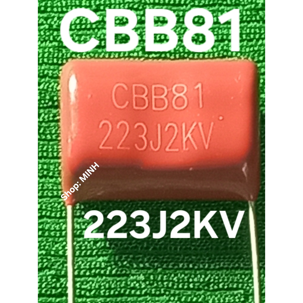 Tụ 223J 2000V – tụ đỏ nâu đỏ CBB81 223J2KV - CBB 223J 2KV 0.022uF 22nF 20mm sửa chữa vợt muỗi ...