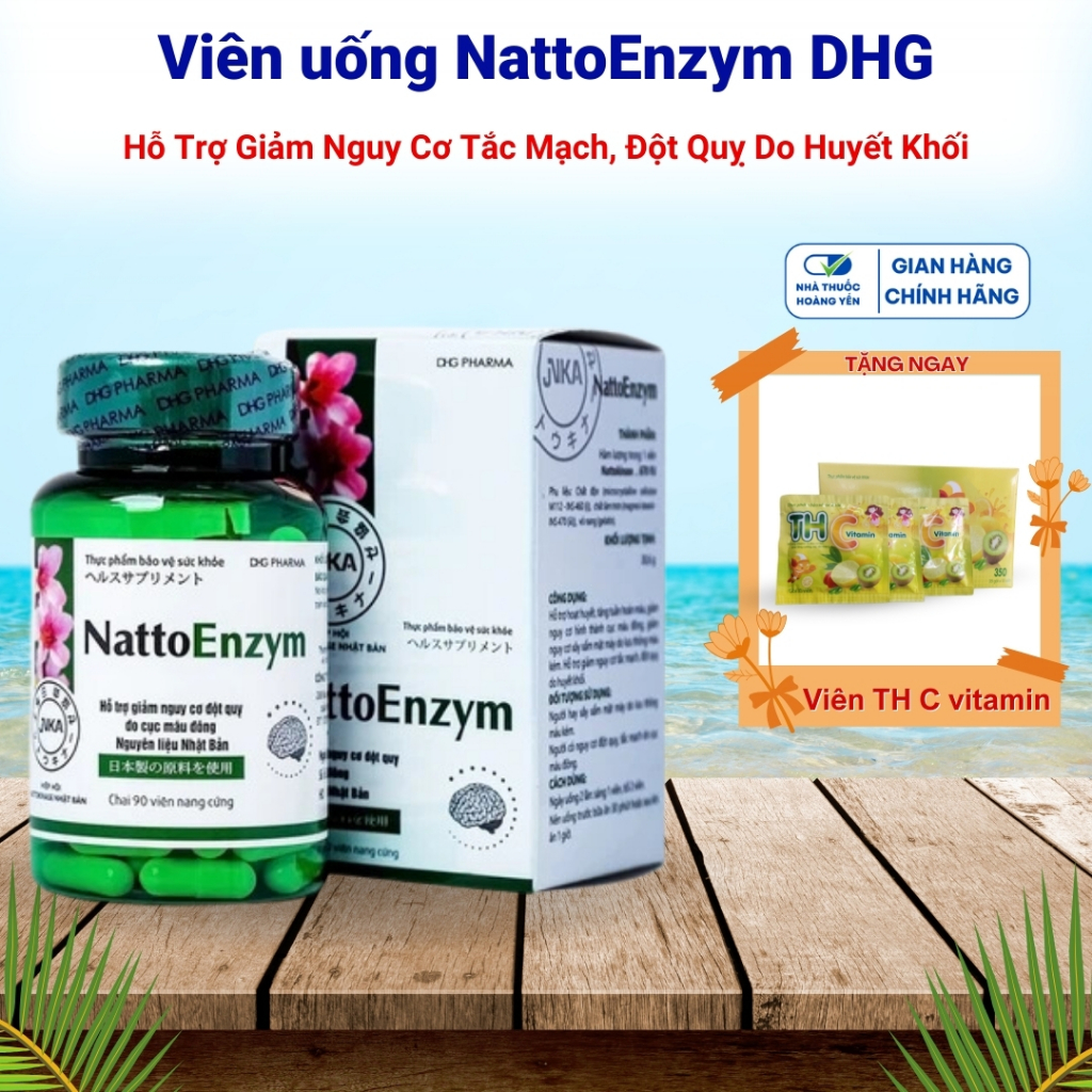 NattoEnzym DHG hỗ trợ giảm nguy cơ đột quỵ do cục máu đông Nguyên Liệu ...