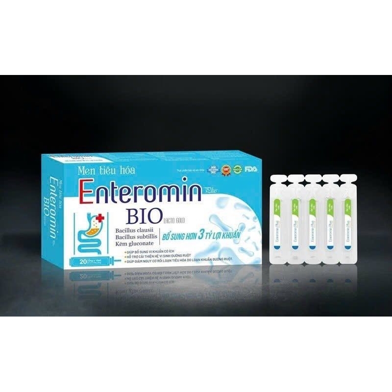 Men Tiêu Hoá ENTEROMIN BIO hộp 20 ống chứa 3tỷ lợi khuẩn | Shopee Việt Nam