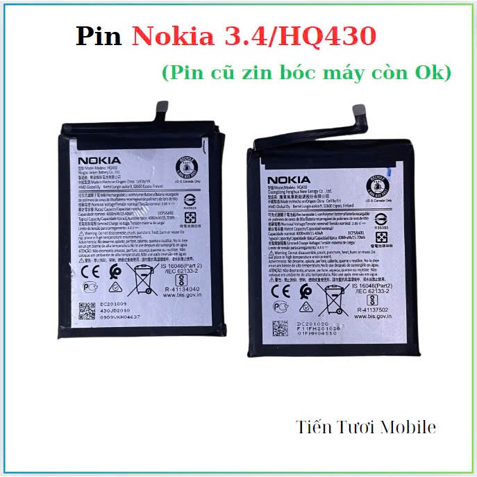 Pin Nokia 3.4/HQ430, zin cũ Bóc máy | Shopee Việt Nam