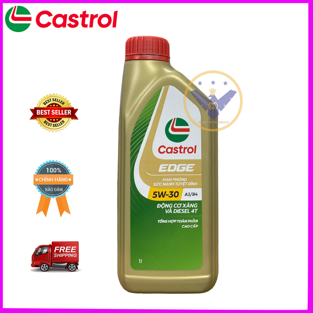 Dầu nhớt động cơ ô tô Castrol EDGE 5W-30 A3/B4 - Lon 1L | Shopee Việt Nam