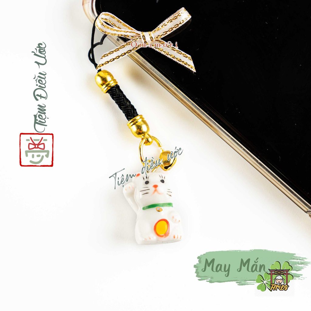 [ Tết 2025 ] Hàng Nhật MócKhóa Omamori May Mắn Mèo Maneki_Neko - Từ Chùa tại Kyoto, Nhật Bản ...