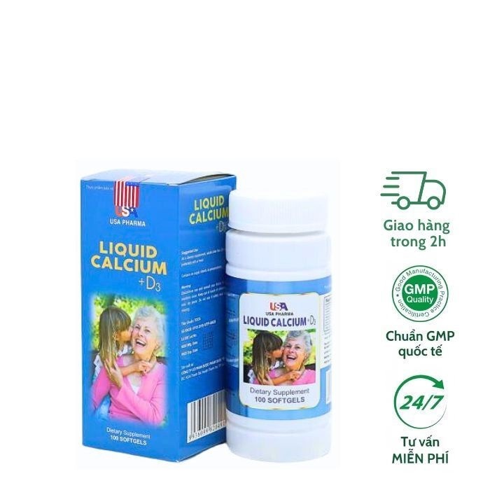 Viên uống bổ sung canxi Liquid Calcium D3. 100 viên (chính hãng ...
