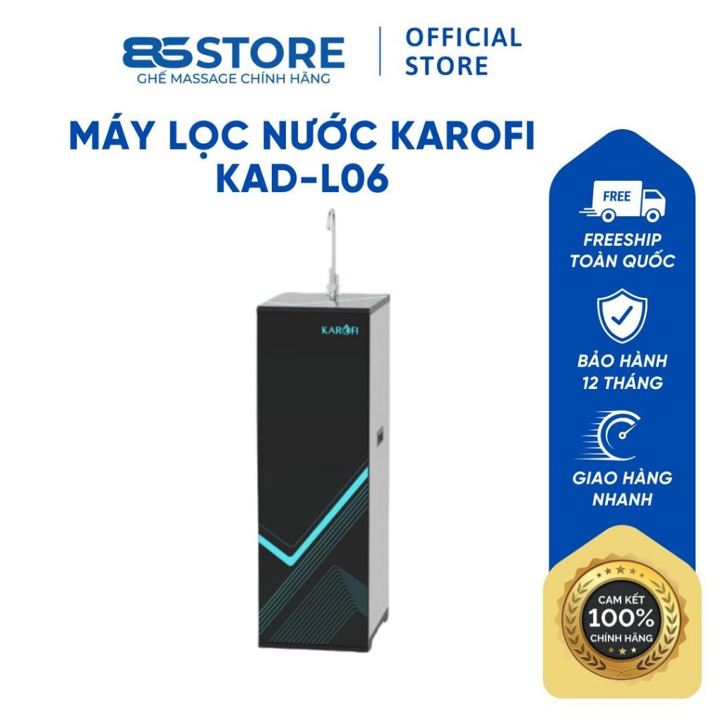 Máy lọc nước RO Karofi KAQ-L06 11 lõi lọc công nghệ Smax: gấp 2 hiệu suất, gấp 2 tuổi thọ ...