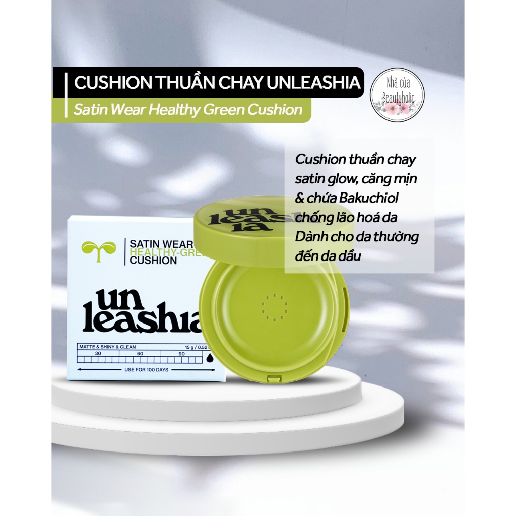 Cushion thuần chay satin UNLEASHIA SATIN WEAR HEALTHY GREEN CUSHION ...