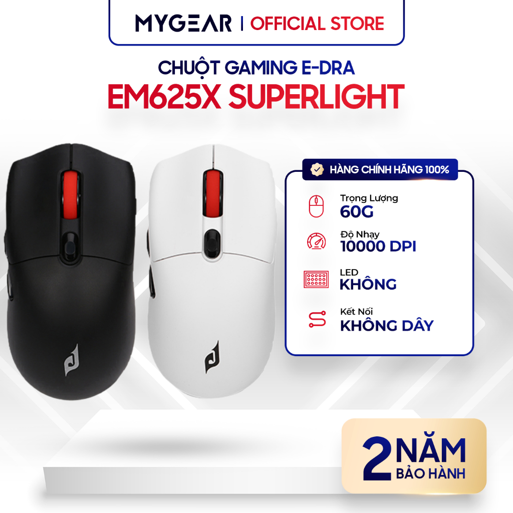 Chuột Gaming Không Dây - E-Dra EM625X EM625X Superlight Triple Mode ...