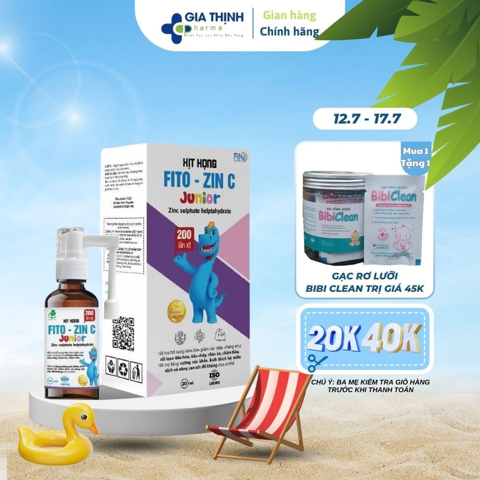 Kẽm Hữu Cơ ZinC Fito Junior, Xịt Kẽm Giúp Bé Ăn Ngon Tăng Cân, Tăng Hấp ...