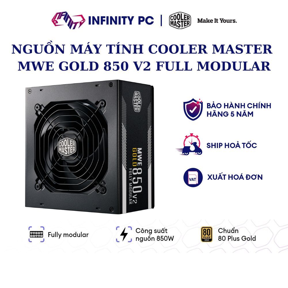 Nguồn Máy Tính Cooler Master MWE GOLD 850 V2 ATX 3.0 READY, Full ...