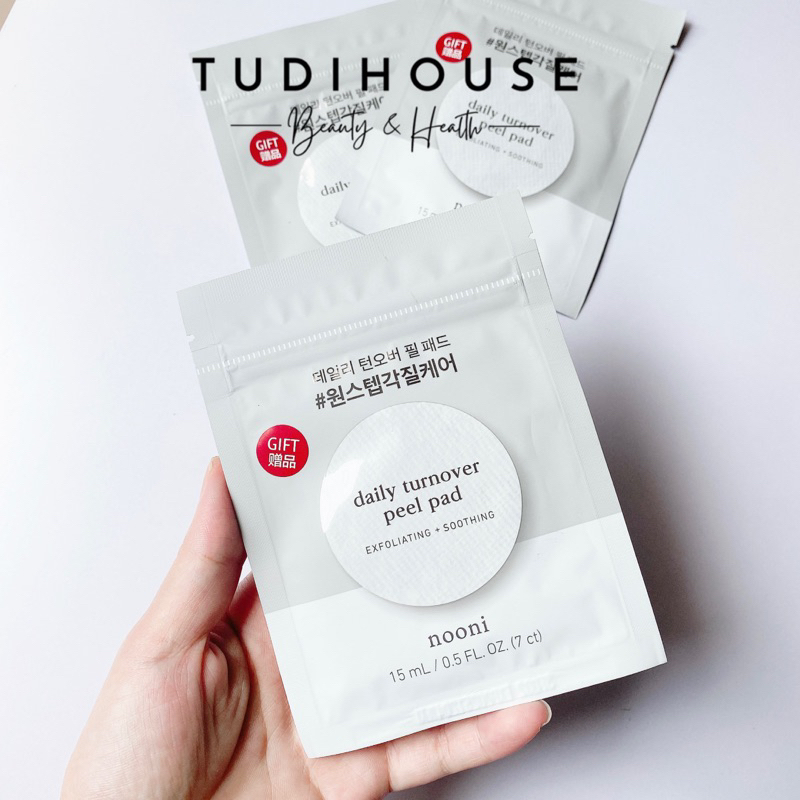 sample gói ( có 7 miếng )- bông toner pad NOONI REPAIR TURNOVER PEEL ...