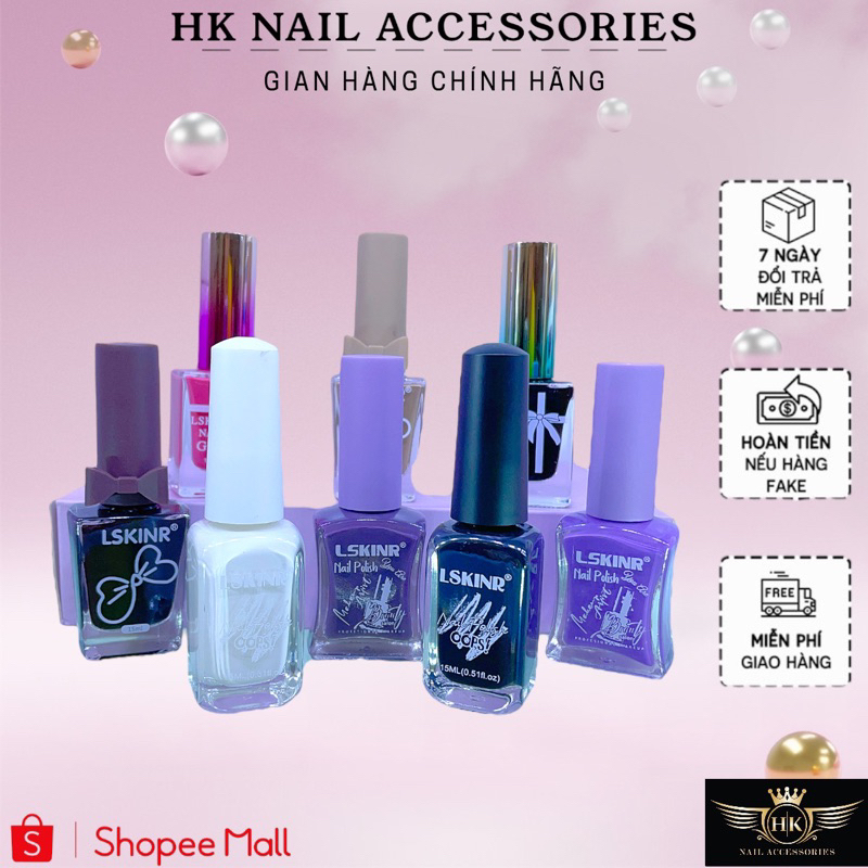 Sơn thường, sơn gel lạnh tự khô HK NAIL ACCESSORIES 15ml | Shopee Việt Nam
