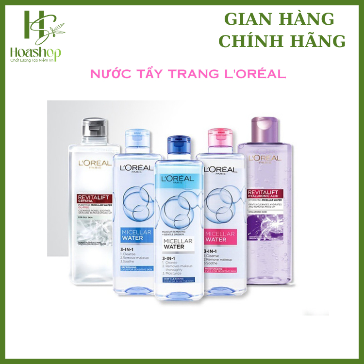 Nước Tẩy Trang Cho Mọi Loại Da L'Oreal Paris 3in1 Micellar Water 400ml | Shopee Việt Nam
