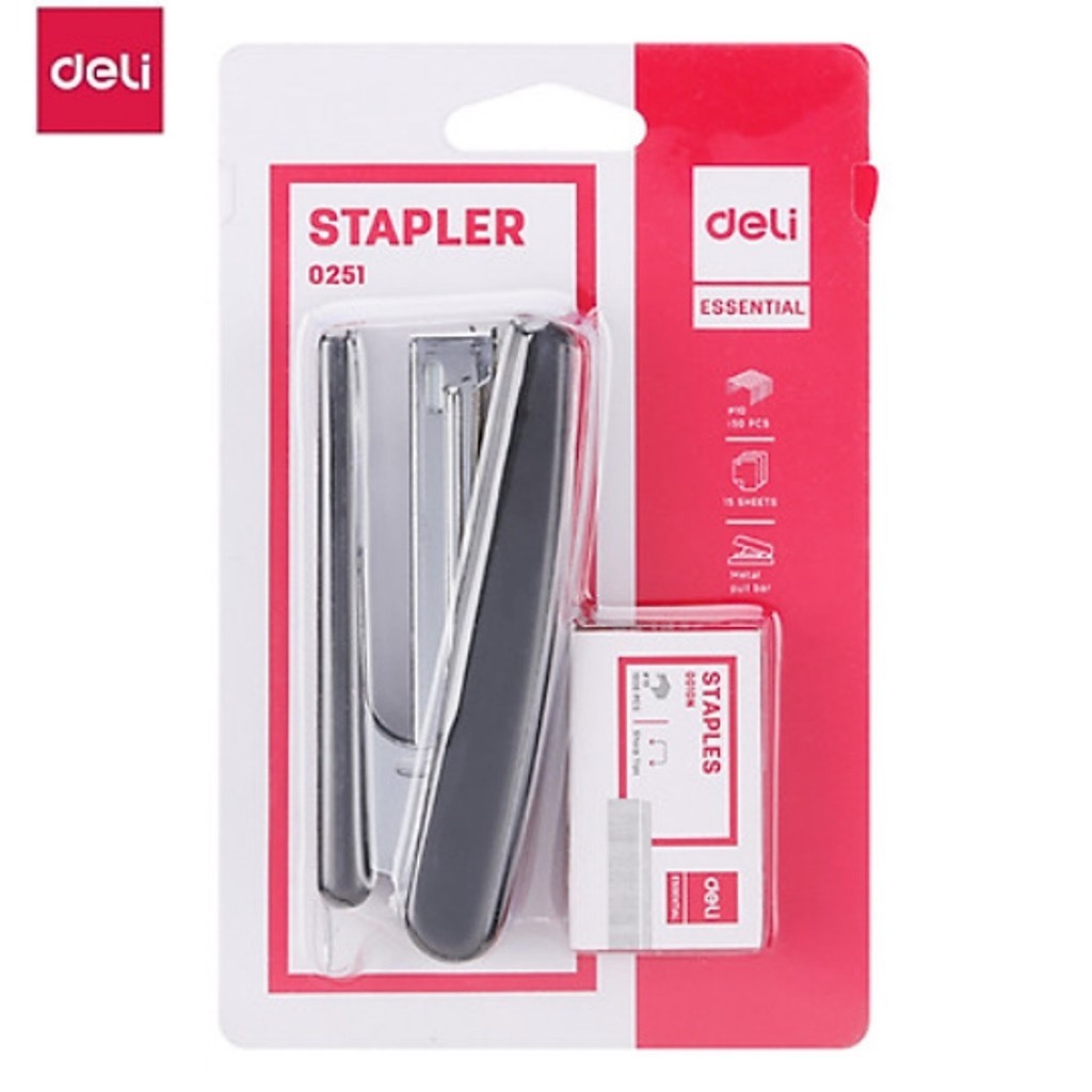 Dập ghim Deli, kèm hộp đựng ghim - 0251 | Shopee Việt Nam