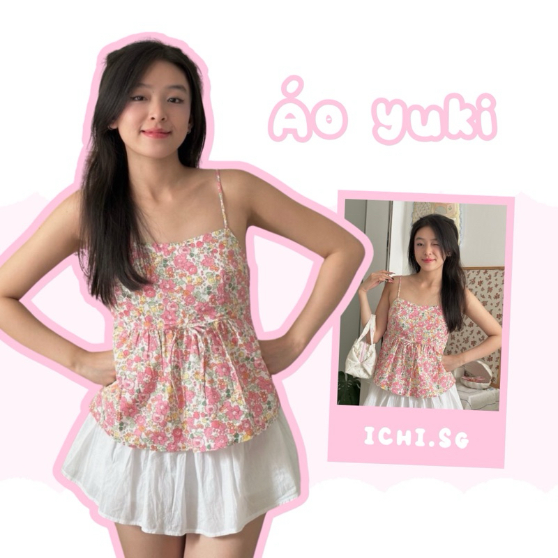 Yuki top - áo dây babydoll - ICHI.SG | Shopee Việt Nam