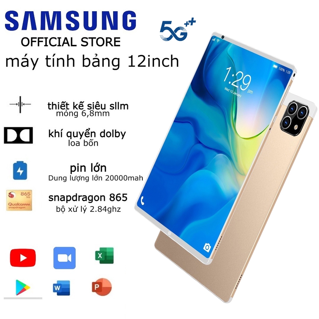 2024 Samsung Galaxy 12Inch 5G Android tablet Máy tính bảng chơi game ...