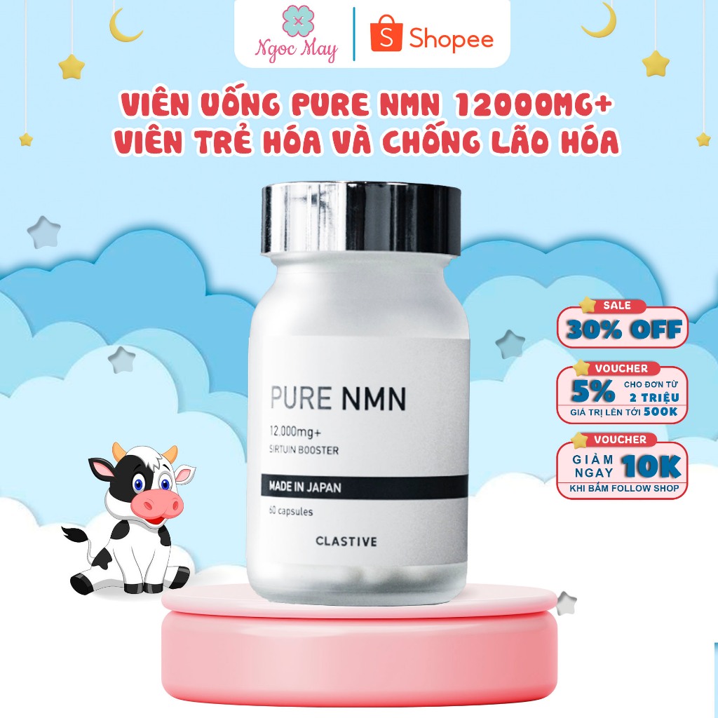 Viên uống PURE NMN 12000MG+ - Viên trẻ hóa và chống lão hóa toàn diện lọ 60v | Shopee Việt Nam