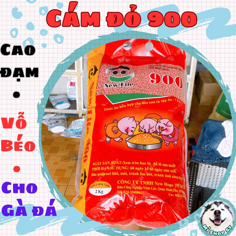 Cám đỏ tặp ăn heo con, vỗ béo gà ốm túi 2kg | Shopee Việt Nam