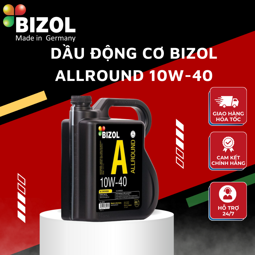 Dầu động cơ BIZOL Allround 10W-40 - Phụ tùng Bizol chính hãng, dầu động cơ cho xe cao cấp ...