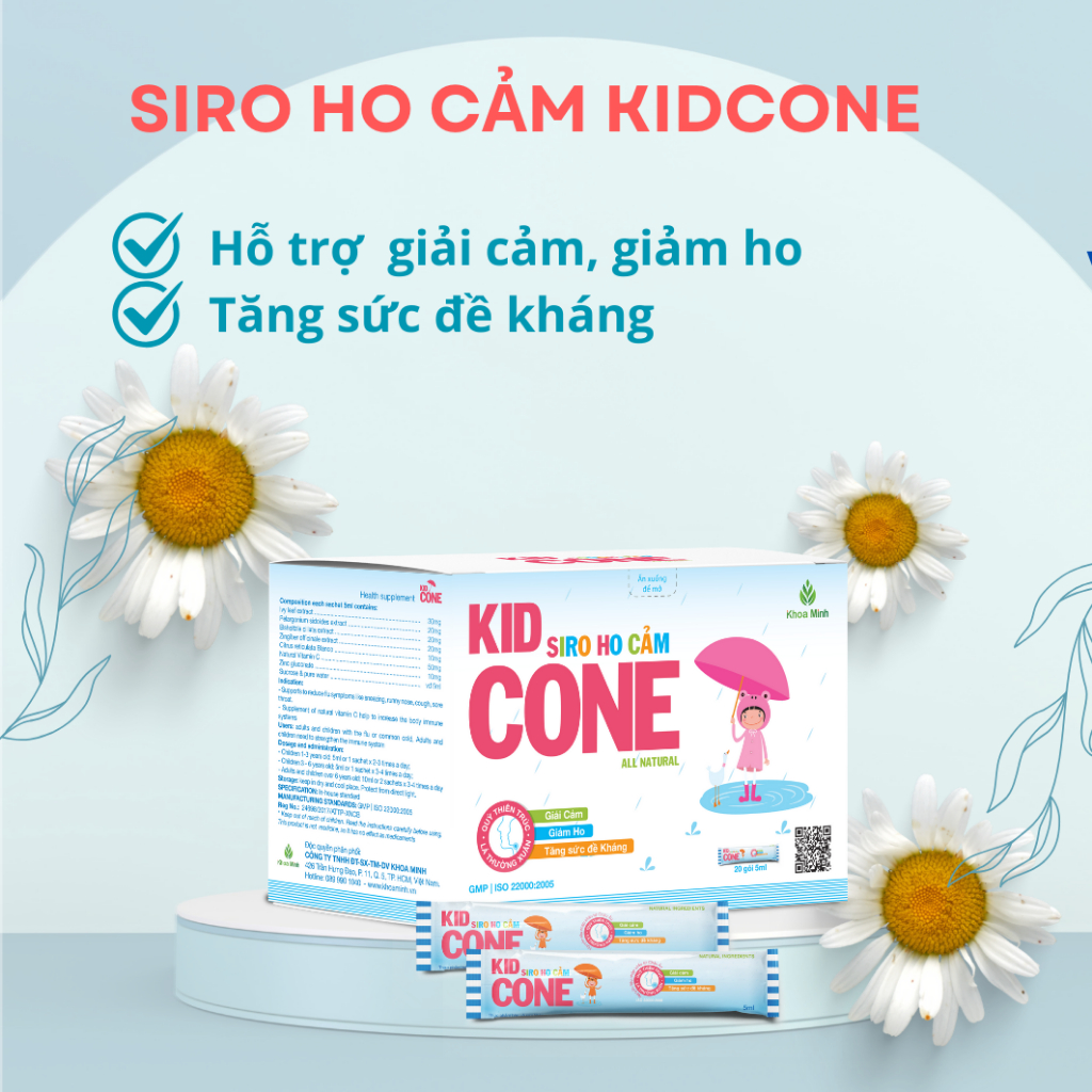 Kidcone - Hộp 20 gói - Siro ho cảm | Shopee Việt Nam