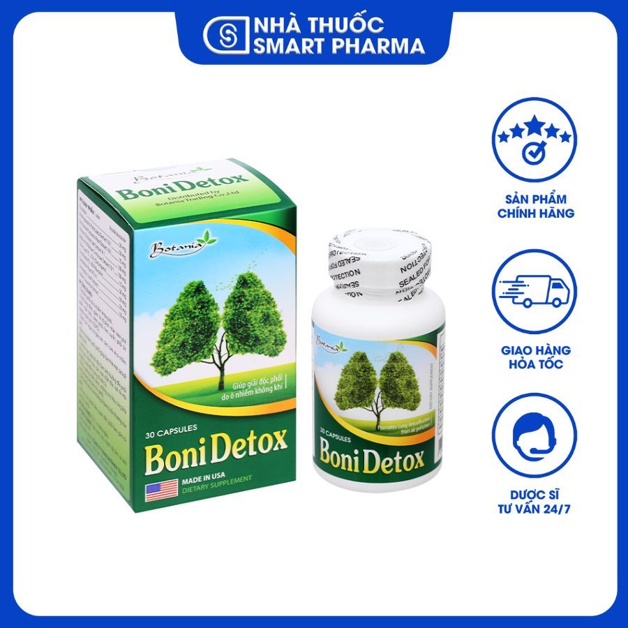 Boni Detox hỗ trợ giải độc phổi (hộp 30 viên) | Shopee Việt Nam