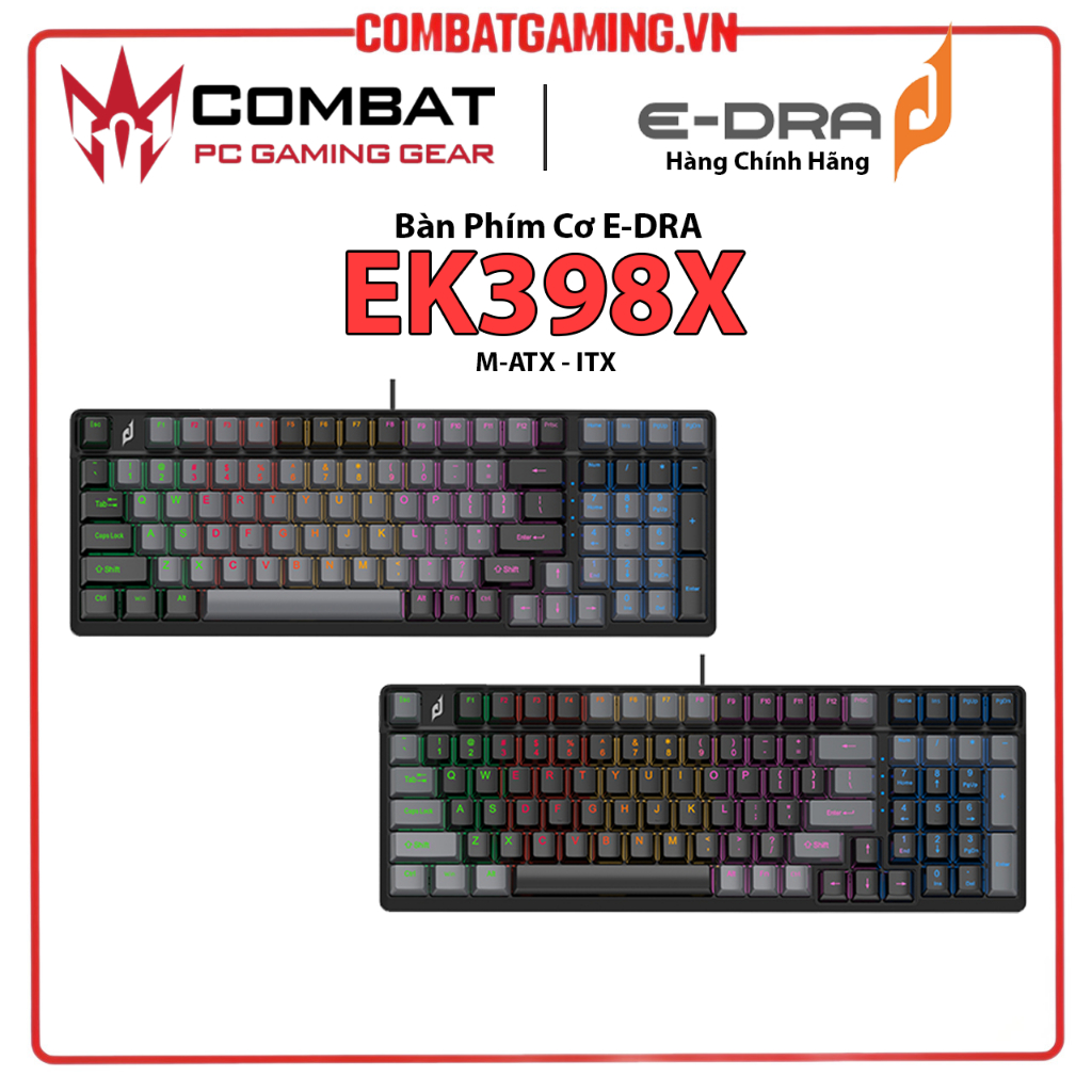 Bàn Phím Cơ Có Dây EDRA EK398X Beta Alpha Switch Quang Học Hàng Chính ...
