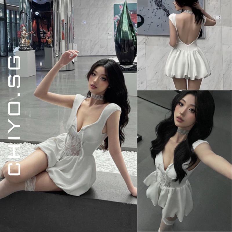 Đầm kiểu thiết kế dự tiệc phối ren CHIYO.SG dáng bí sang chảnh D364 | Shopee Việt Nam