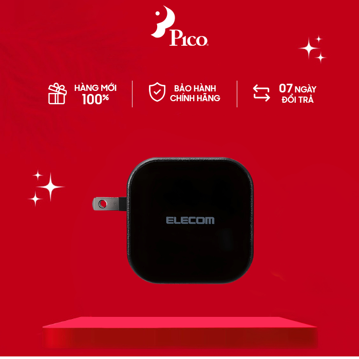 Củ sạc chuẩn PD 2 cổng Type C & USB-A 20W + 12W Elecom MPA-ACCP20 (5V/3A, 5V/2.4A, 9V/2.24A) màu ...