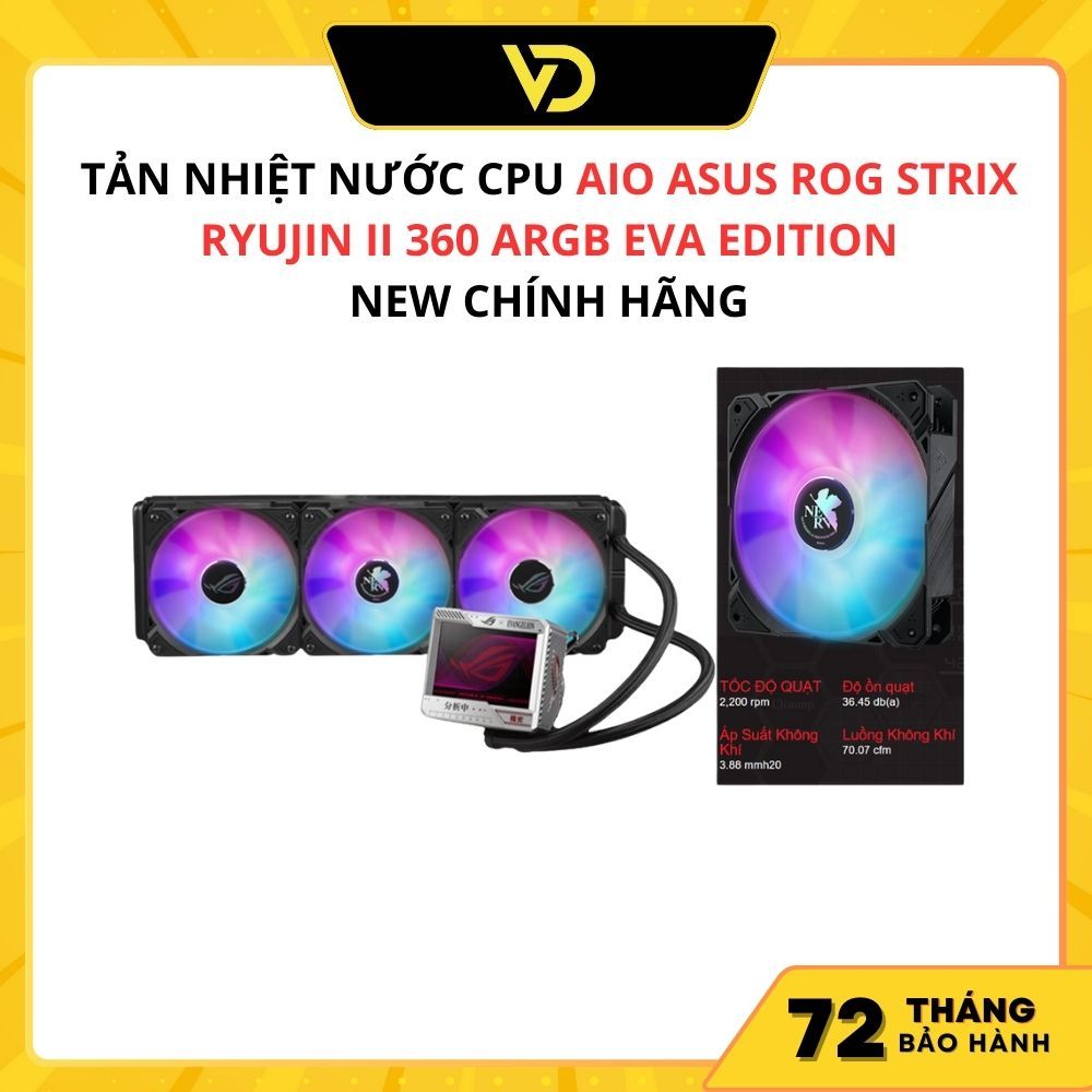 TẢN NHIỆT NƯỚC CPU AIO ASUS ROG STRIX RYUJIN II 360 ARGB EVA EDITION ...