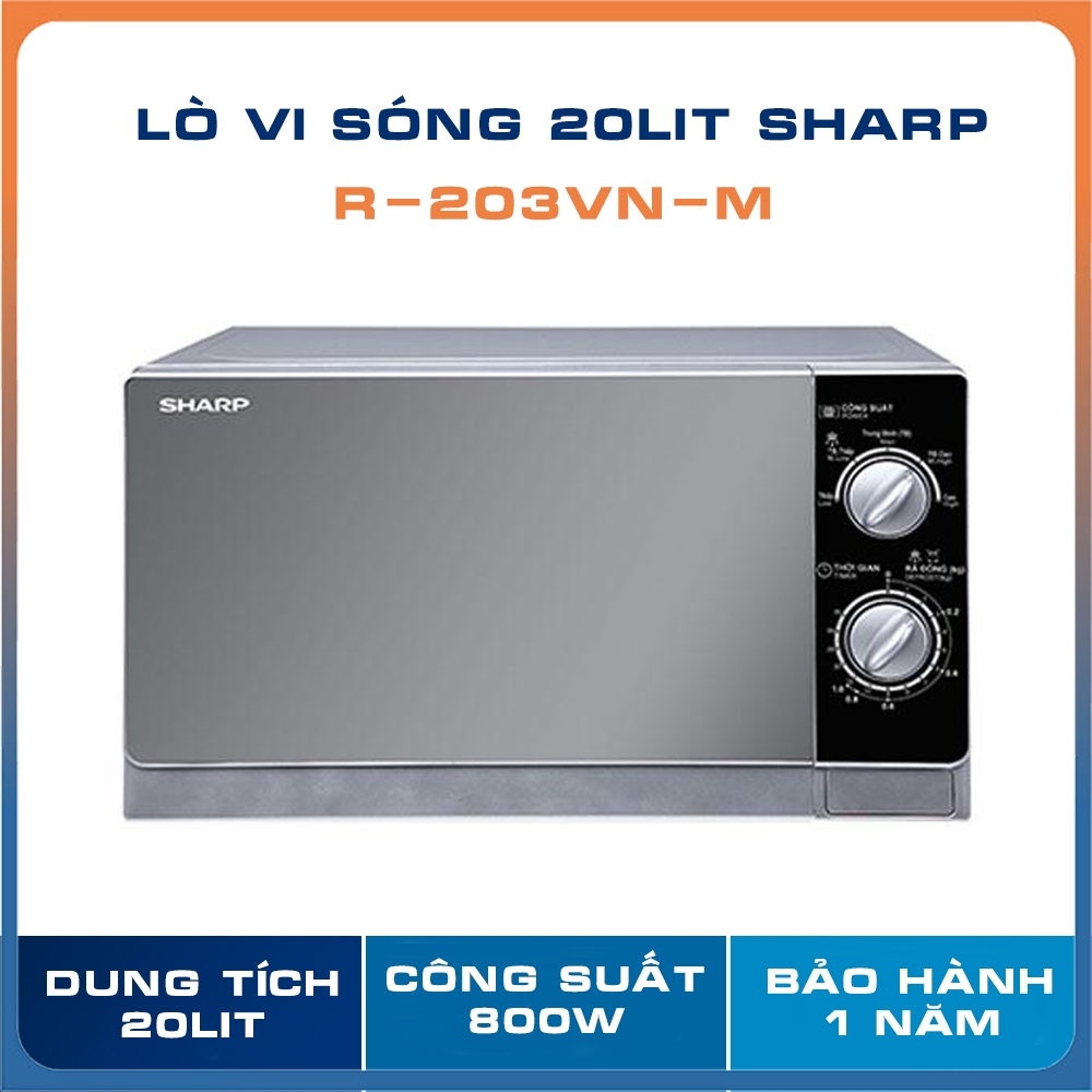 Lò Vi Sóng Sharp 20Lit, Model R-205VN / R-202VN / R-209VN, Hàng Mới Fullbox Bảo Hành Chính Hãng ...