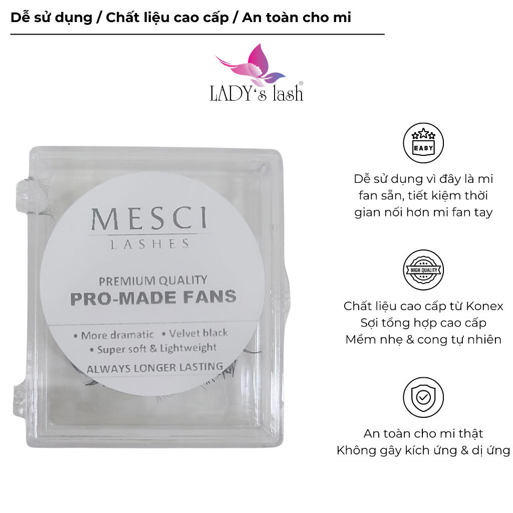 Mi fan sẵn Mesci 5D 0.07mm (500 Fans) 8-16mm - Tự Nhiên, Dễ Sử Dụng ...