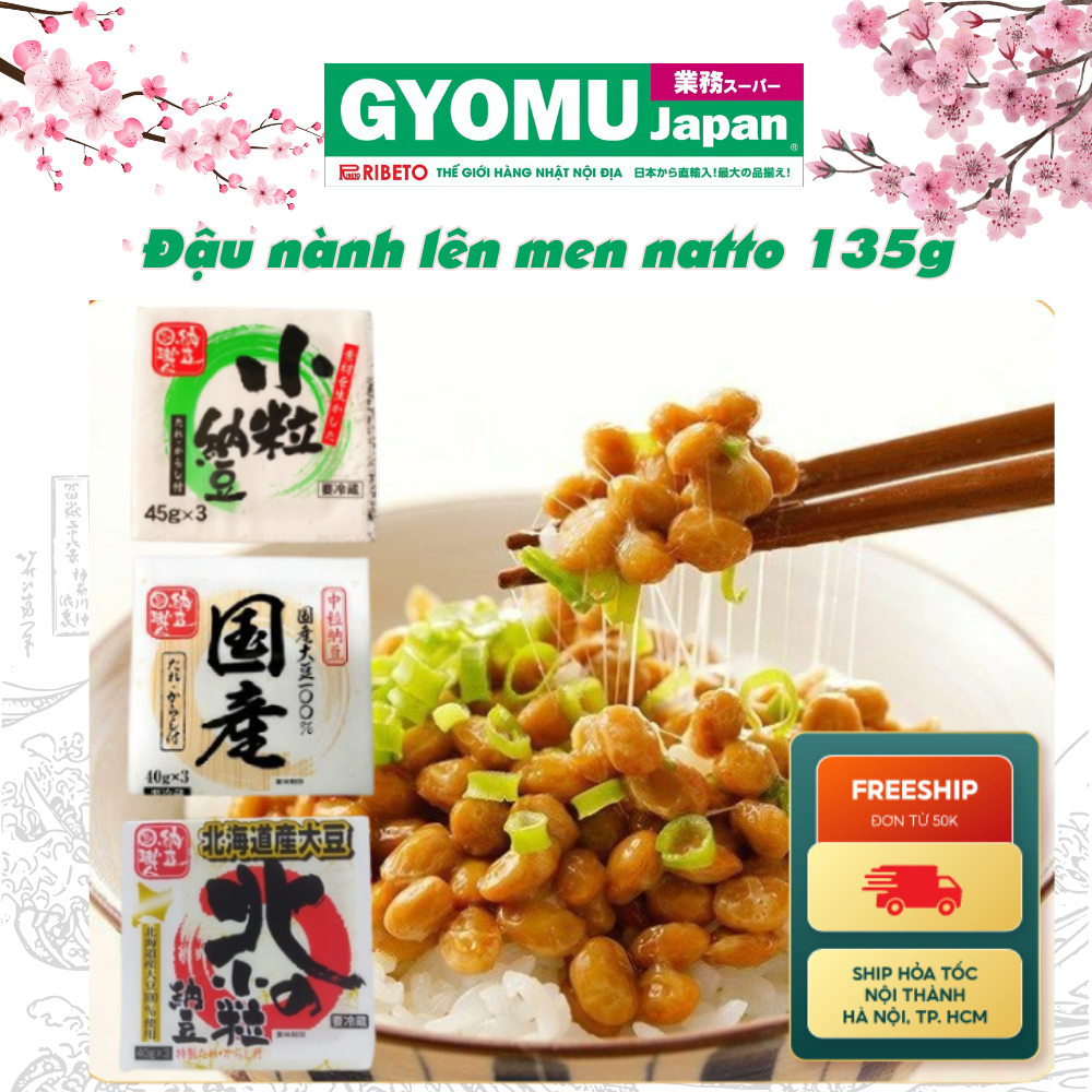 Đậu nành lên men natto 135g ( 1 set gồm 3 hộp ) - hàng nội địa Nhật Bản ...