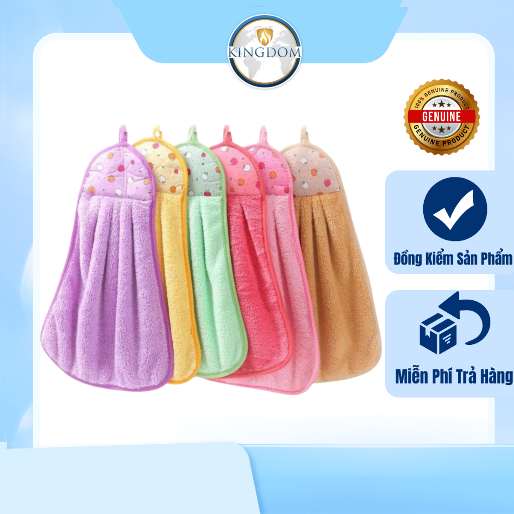 Khăn Lau Tay Treo Tường Đa Sắc Màu, Lau Bát Nhà Bếp Siêu Thấm Nước Size ...