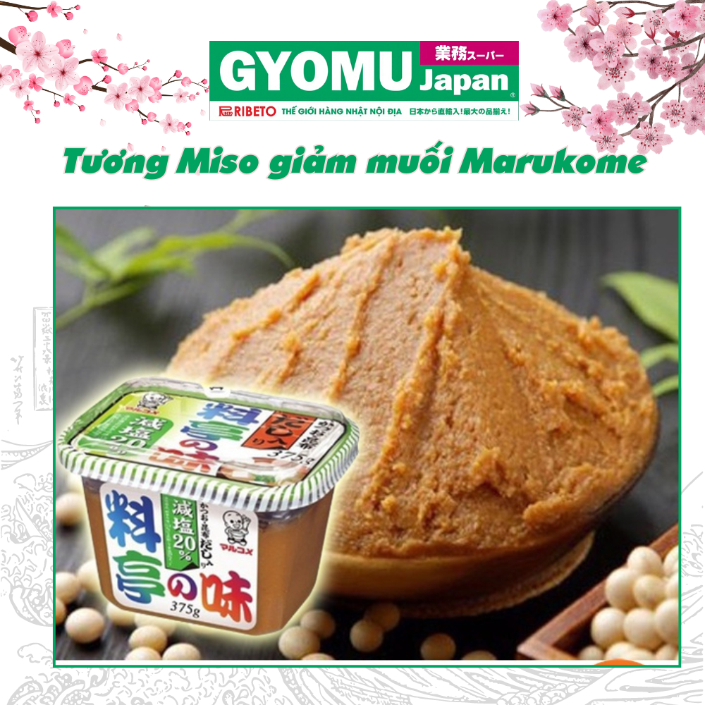 Tương Miso giảm muối Marukome Ryotei-No-Aji (Reduced salt) 375g Nhật ...