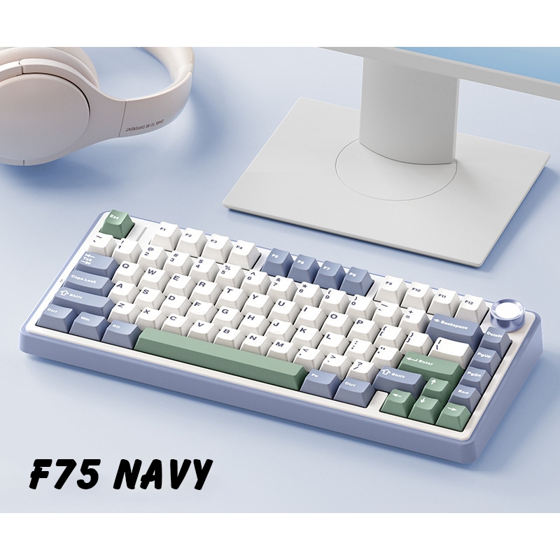 Bàn phím cơ Aula F75 không dây 3 mode - Mạch Xuôi - Hỗ trợ hotswap 5 pin - LED RGB - Có App ...