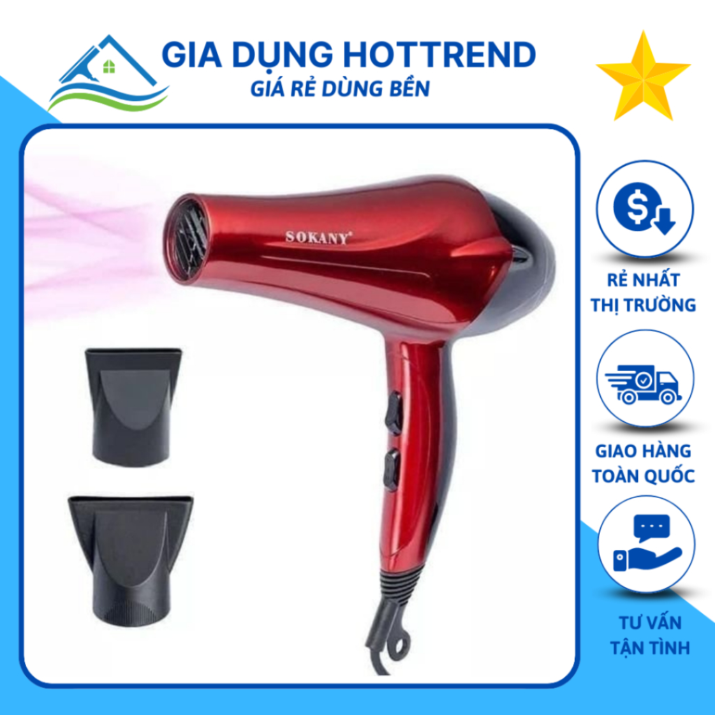Máy Sấy Tóc Sokany SK- 2211 Với Công Suất Cực Mạnh 2400w Giúp Cho Tóc Nhanh Khô | Shopee Việt Nam