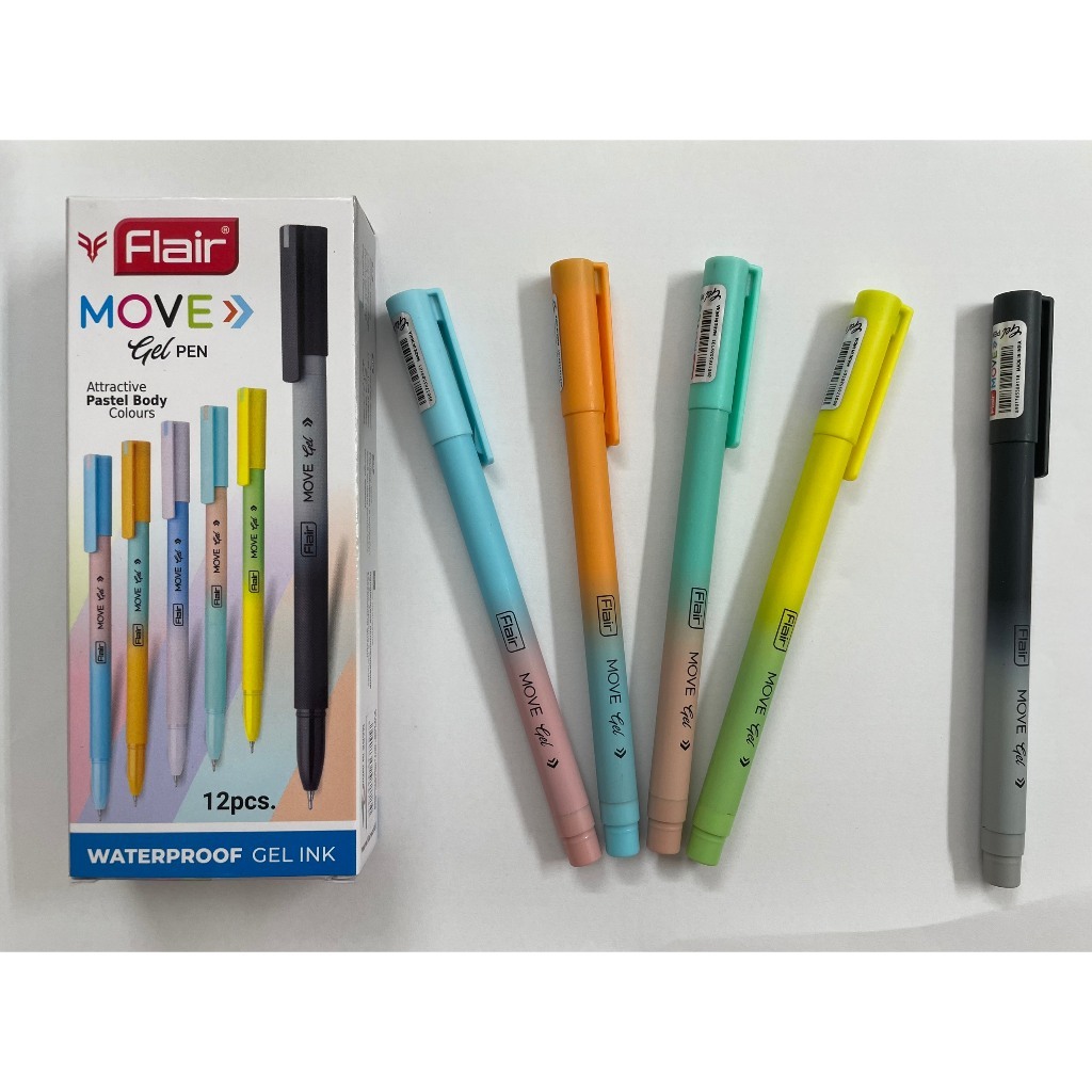 Hộp 12 cây bút gel Flair Move 0.5mm có thể thay thế ruột - công nghệ ...