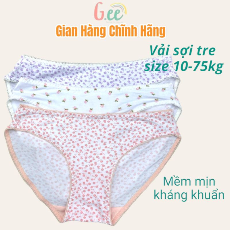 Quần Chíp Tam Giác hoa và trơn, Quần Lót Nữ Gee Cho Mẹ Và Bé Gái Vải ...