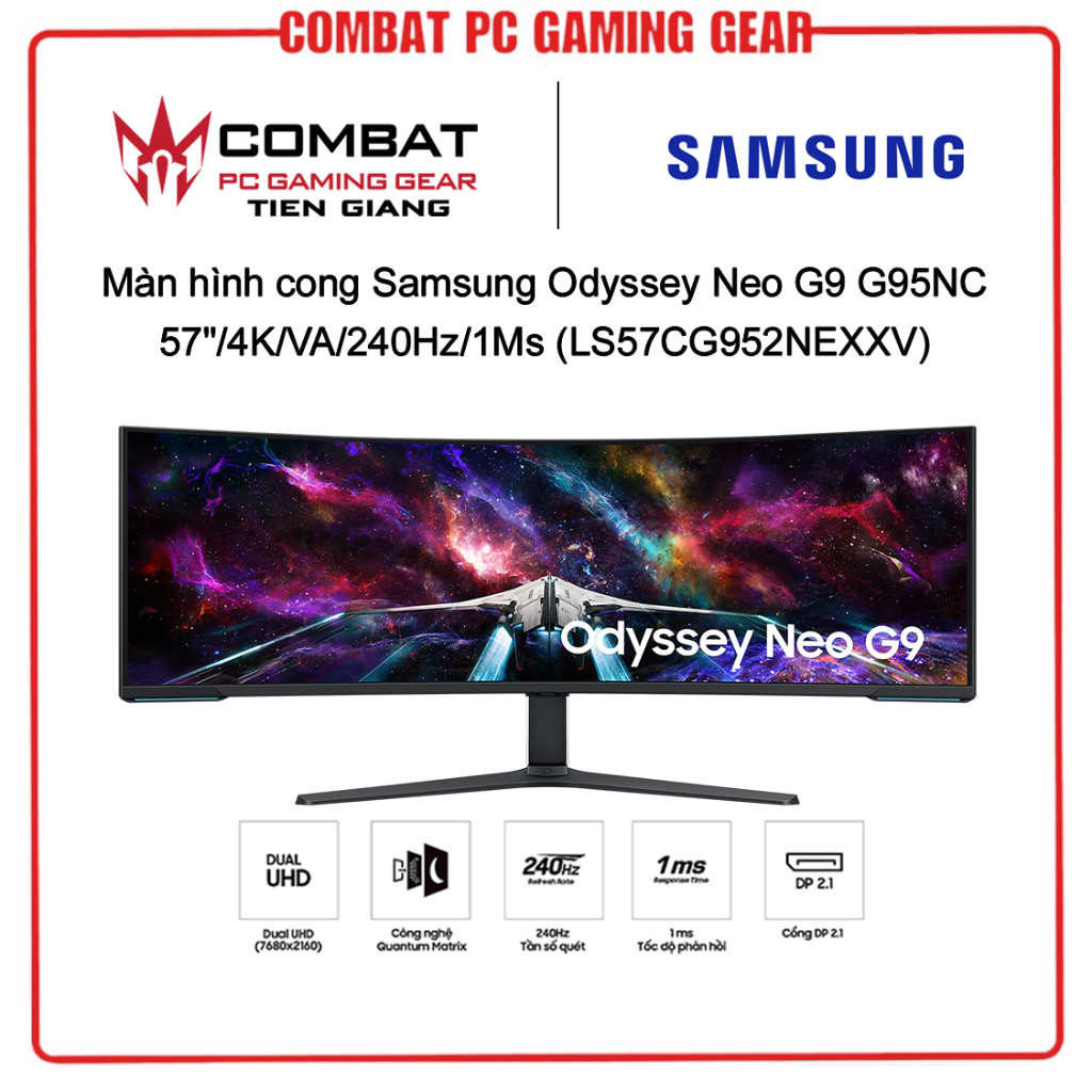 [HOT] Màn hình cong Samsung Odyssey Neo G9 G95NC 57"/4K/VA/240Hz/1Ms ...