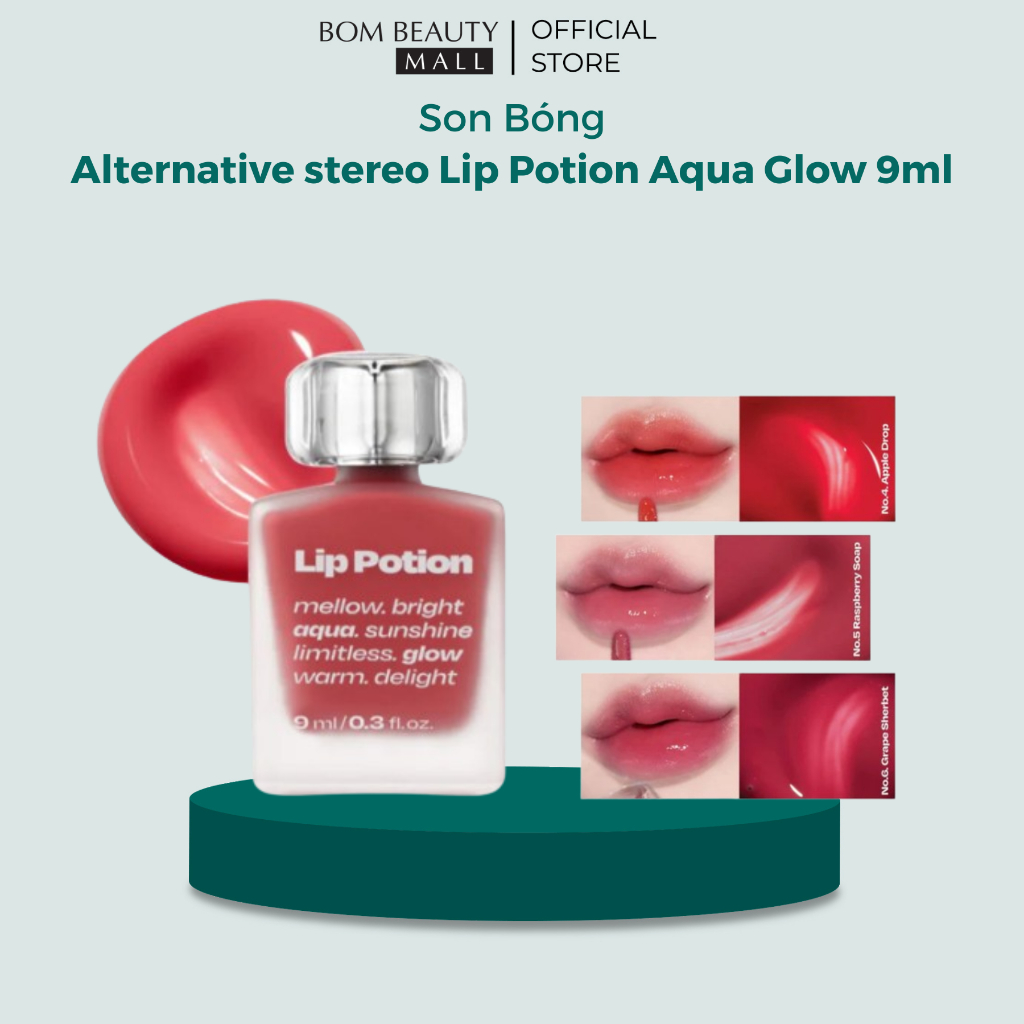 Son Thuần Chay Tint Alternativestereo Lip Potion Aqua Glow 9ml | Shopee ...