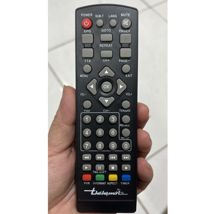 Remote điều khiển đầu thu THẾ HỆ MỚI - Điều khiển truyền hình mặt đất DVB T2 THẾ HỆ MỚI - bh 3 ...