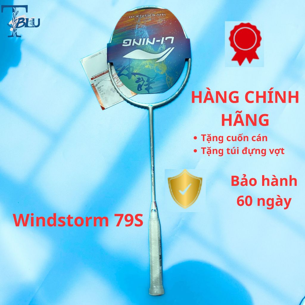 Vợt cầu lông Li-Ning WindStorm 79S 5U Màu Trắng Chính Hãng | Shopee ...