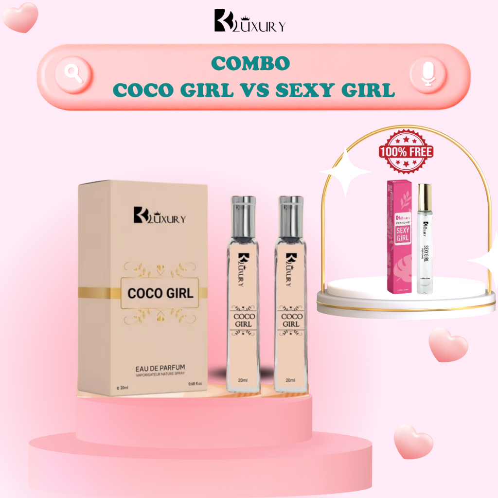 Combo Nước Hoa Nữ Bk Luxury Coco Girl 20ml vs Sexy Girl 10ml Perfume ...