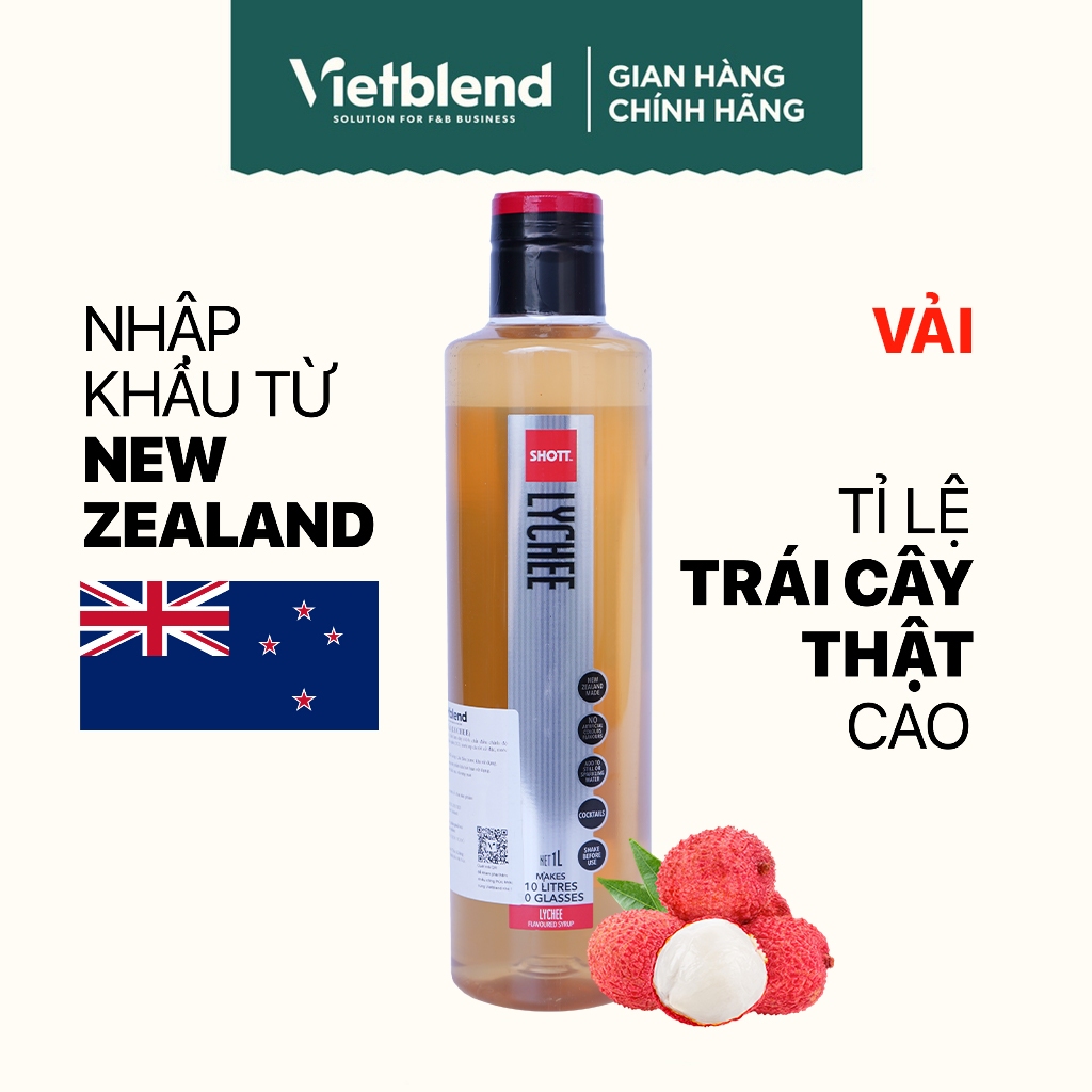 Syrup SHOTT Vị Vải (Lychee) Chai 1 Lít | Shopee Việt Nam